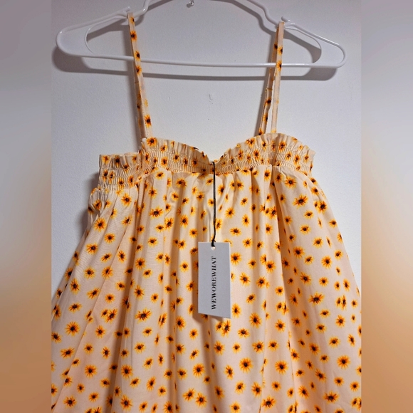 WeWoreWhat | Dresses | We Wore What Smocked Midi Ditsy Daisies Dress ...